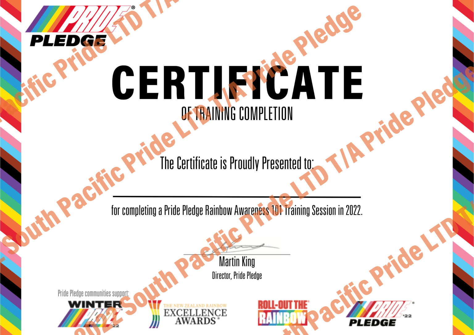 Rainbow Awareness Training – Pride Pledge